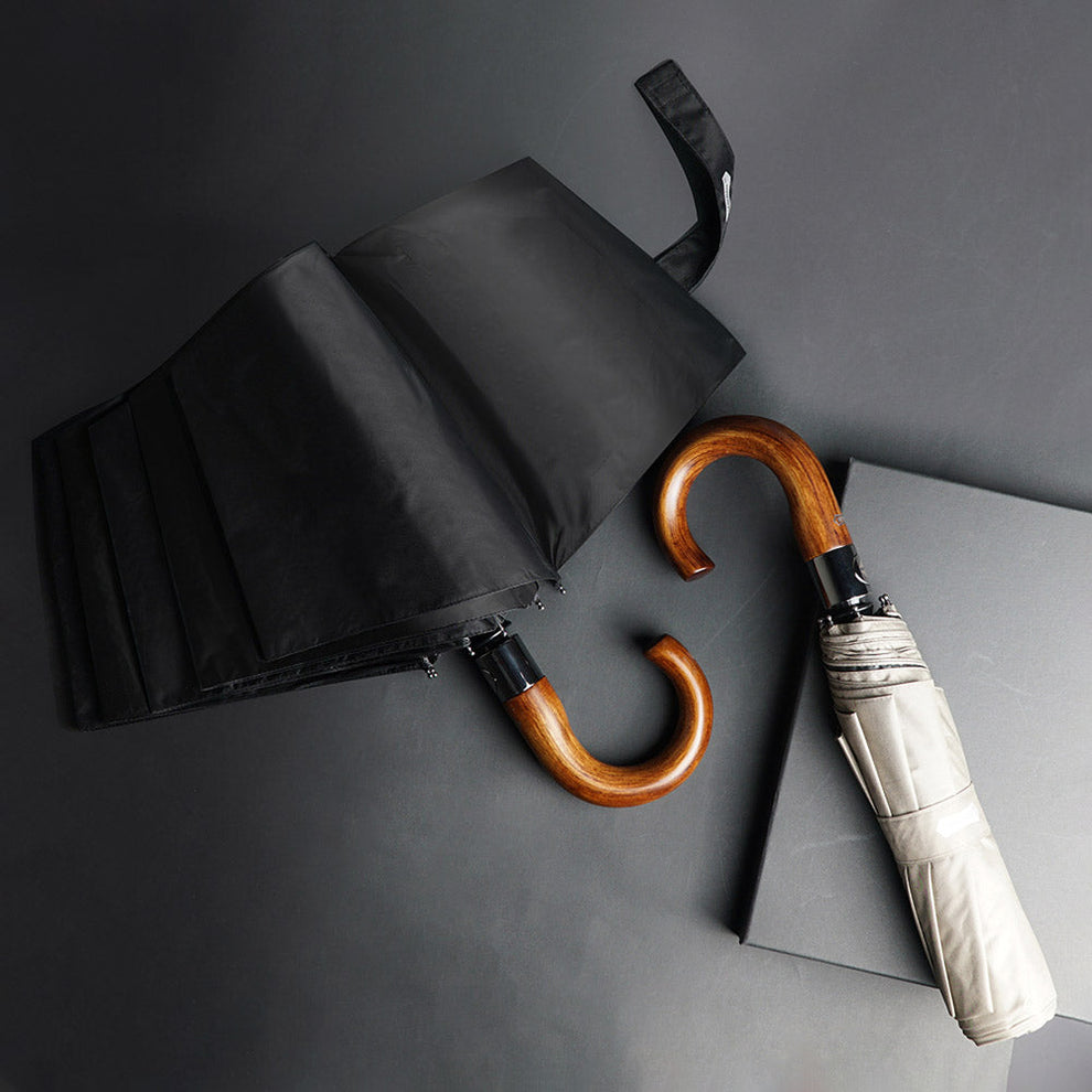 48-inch Fully Automatic Folding Umbrella with Hook Handle